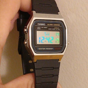 Casio A158W Modified With Rainbow Digits on Mirrored Lcd (v2.0) - Etsy