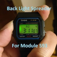 Casio F-91W Minimalist Black - Modifizierte schwarze Casio F91W Black ...