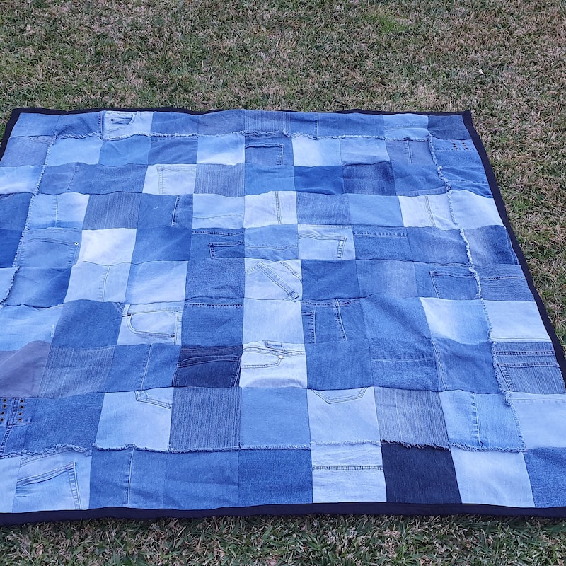 Denim Blanket - Etsy