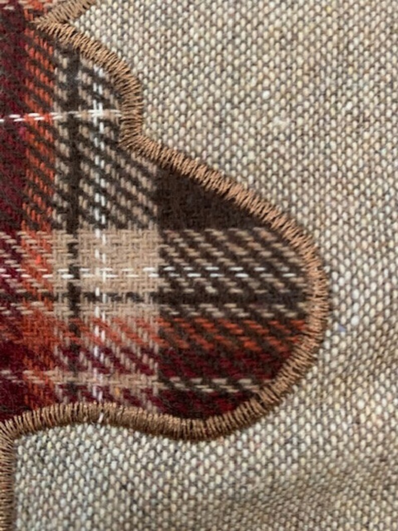 Set of 4 Tartan Stag & Tartan Patchwork Heart Cushion Covers | Etsy