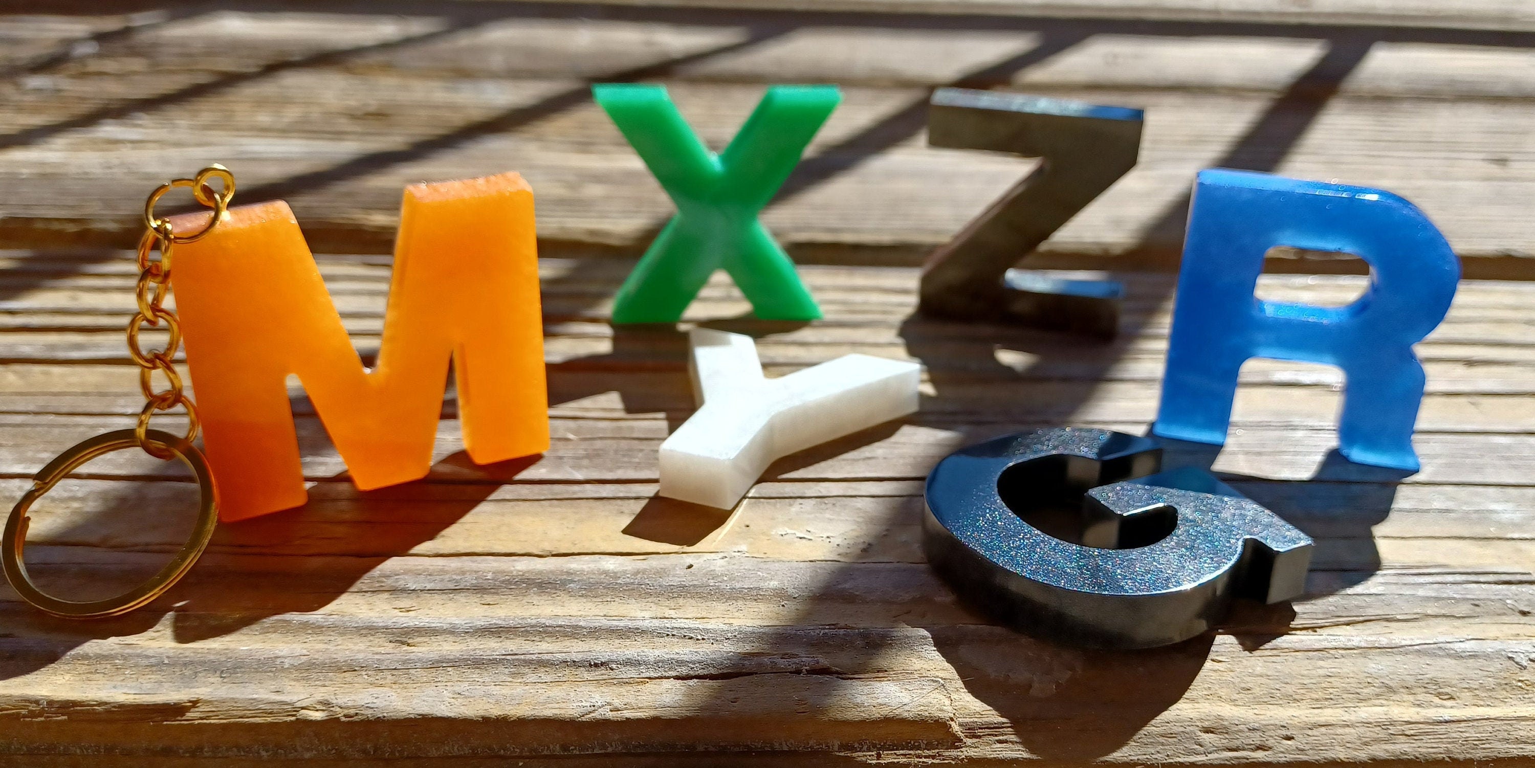 Solid Color Alphabet Keychains - Etsy UK