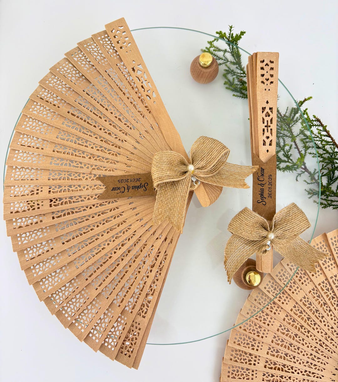 Custom Hand Fan Wedding Favors, Rustic Hand Fans Favors, Personalized ...