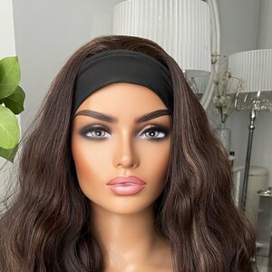 Ponytail Gym Wig With Band /exercise Wig/ Workout Brunette Wig/heat ...
