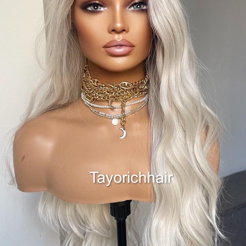 White Hair Wig - Etsy
