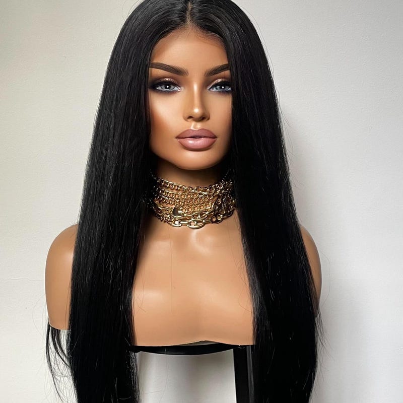 Black Lace Front Wig - Etsy