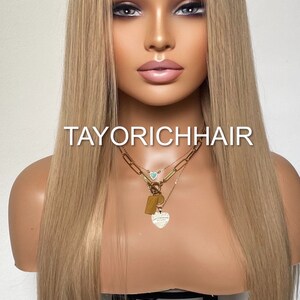 Human Hair Long Straight Plain Light Blonde Wig - Etsy