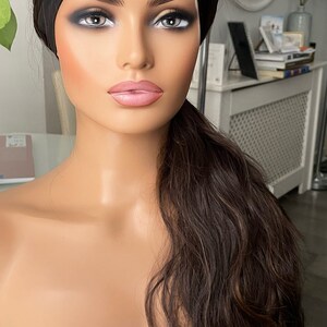 Ponytail Gym Wig With Band /exercise Wig/ Workout Brunette Wig/heat ...