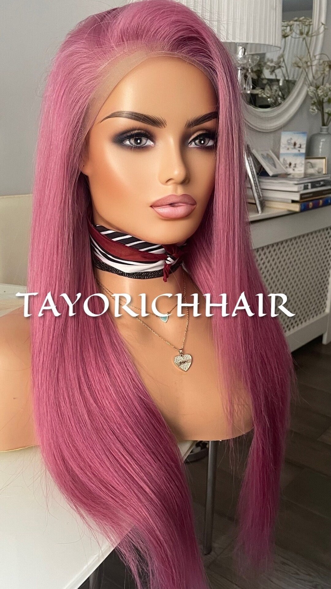 Pink Human Hair Wig/ Pink Lace Front Wig 22 Inches 13x4 Swiss Lace ...
