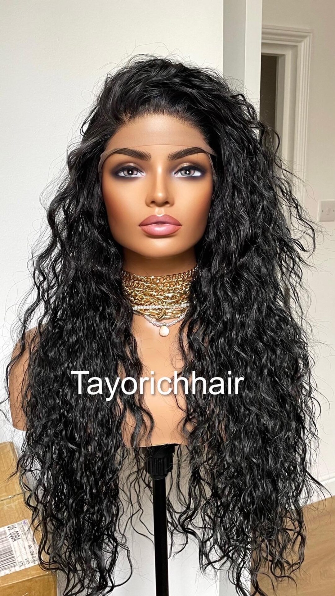 Black Curly Lace Front Wig: Exotic Curls, Heat Safe Synthetic Hair - Etsy
