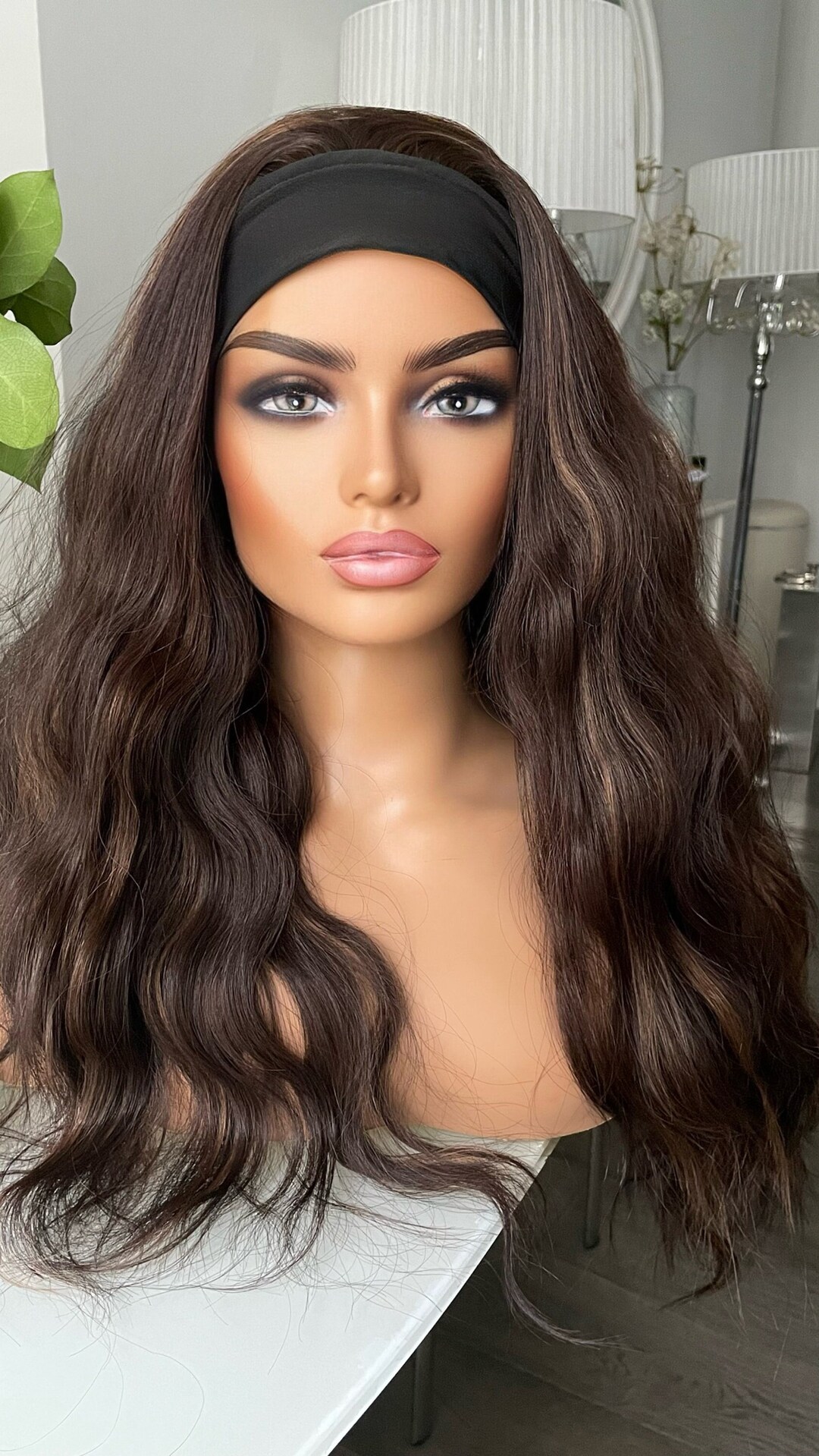 Ponytail Gym Wig With Band /exercise Wig/ Workout Brunette Wig/heat ...