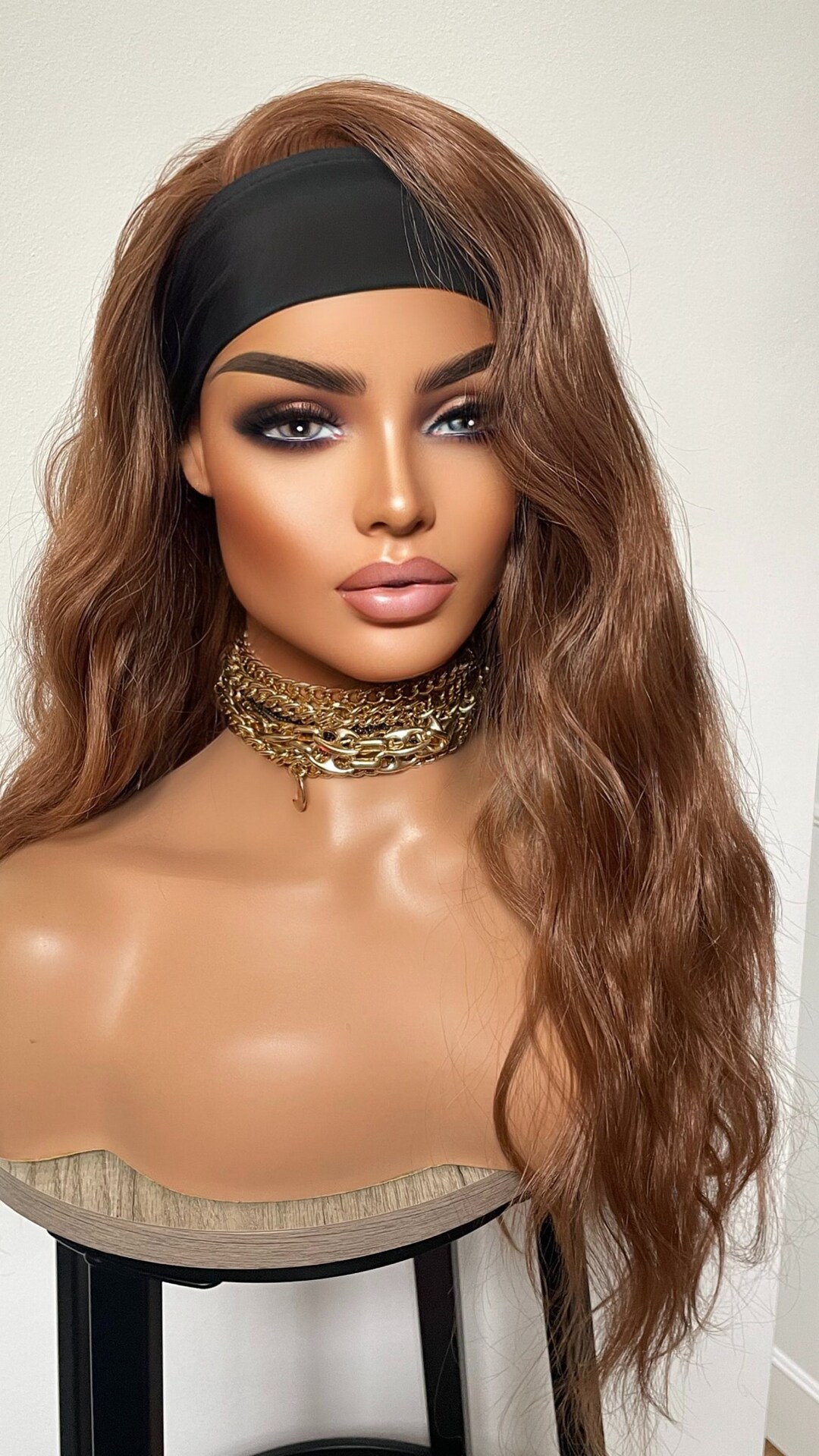 Ponytail Gym Wig With Band /exercise Wig/ Workout Auburn Wig With Head ...