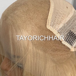 Human Hair Long Straight Plain Light Blonde Wig - Etsy