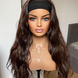 Ponytail Gym Wig With Band /exercise Wig/ Workout Brunette Wig/heat ...