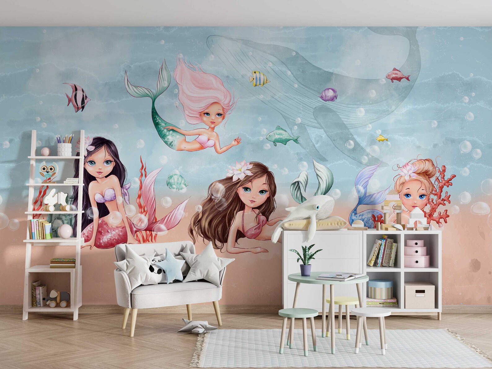 Enchanted Seas: A Playful Mermaid Adventure Amongst Coral Reefs and ...