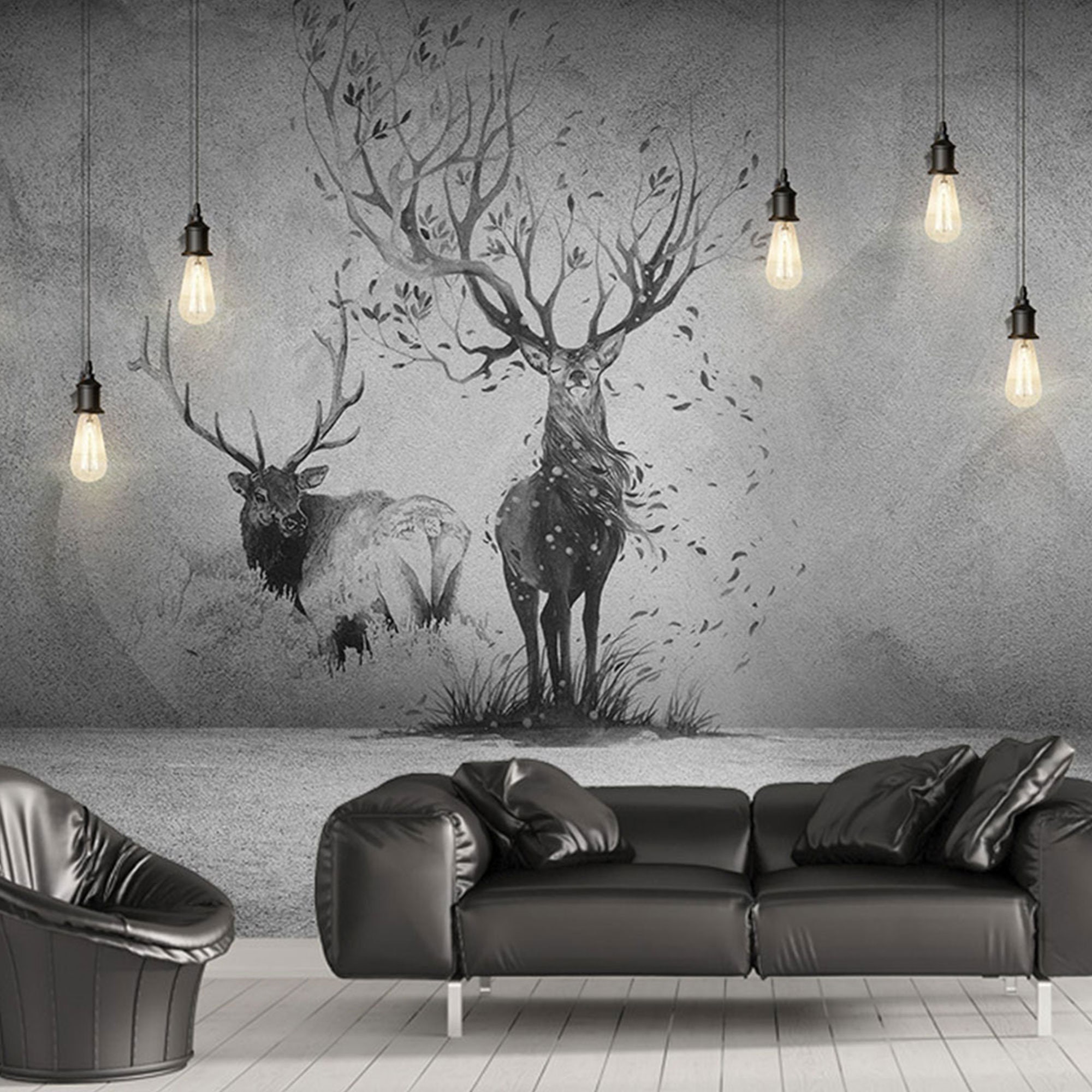 Majestic Deer Wallpaper Wall Art Photo Printed Decorative - Etsy