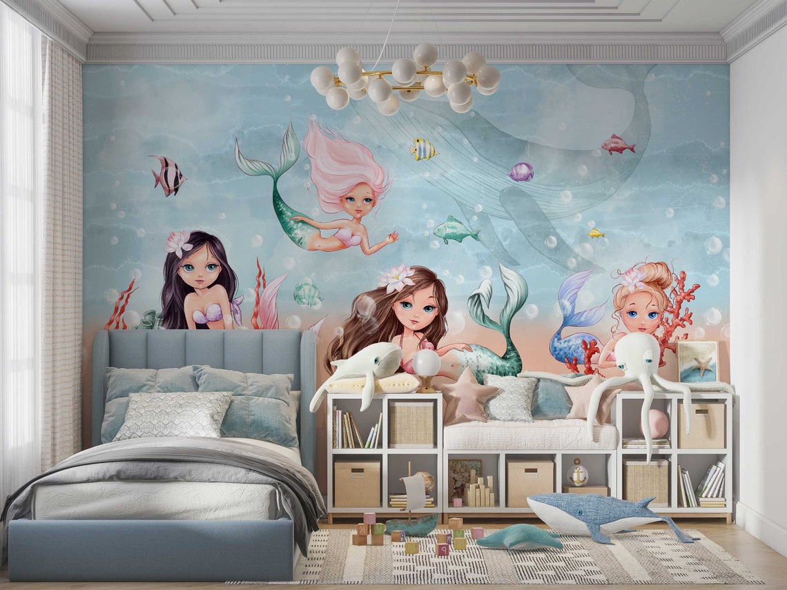 Enchanted Seas: A Playful Mermaid Adventure Amongst Coral Reefs and ...