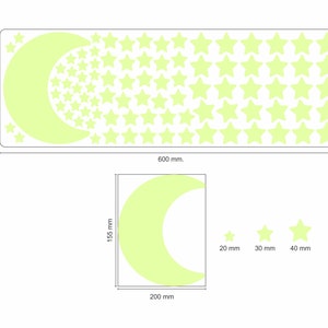 Glow in the Dark Self-adhesive Stickers Luminous Fluorescent Wall and ...