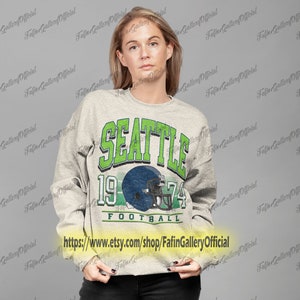 Seattle Football Sweatshirt | Vintage Style Seattle Football Crewneck ...