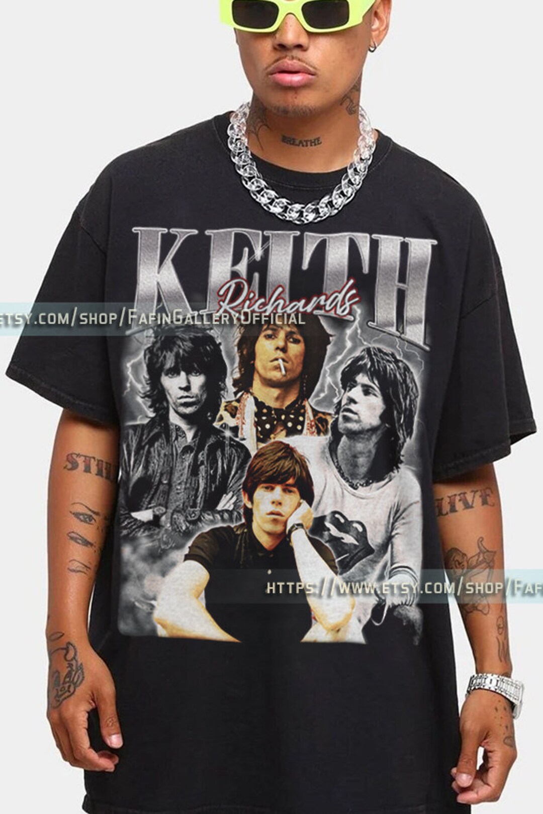 RETRO KEITH RICHARDS Shirt, Keith Richards Rock Music Tee, Keith ...