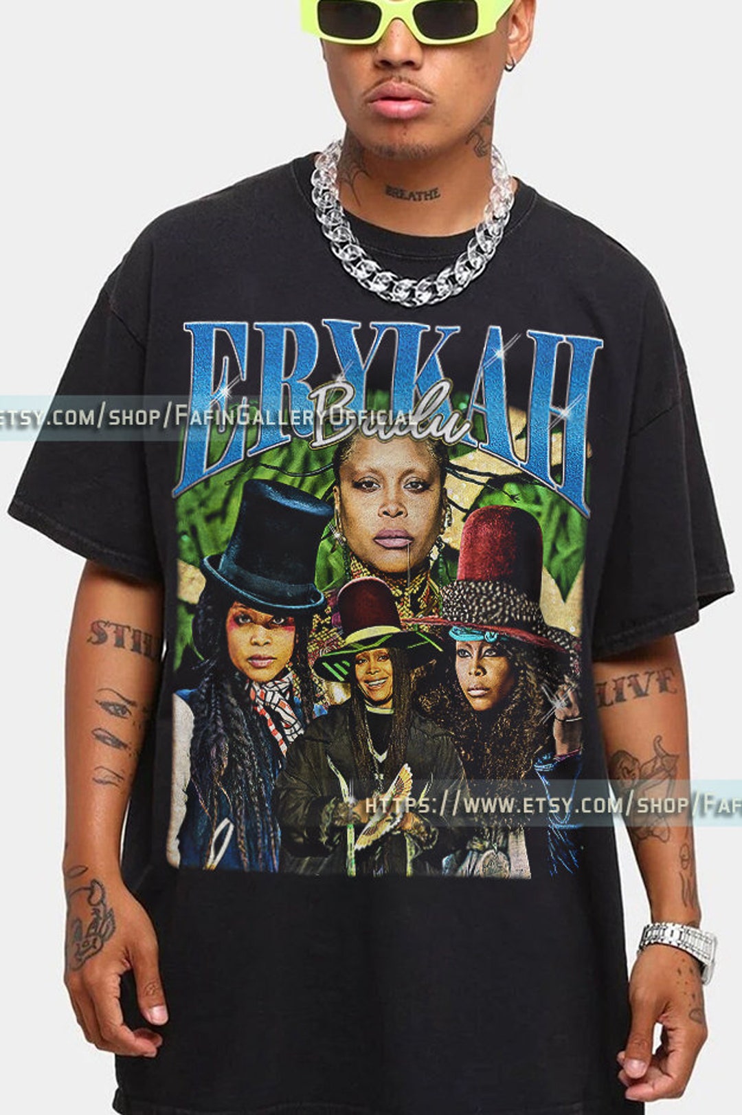 RETRO ERYKAH BADU Shirt, Baduizm Erykah Badu Shirt Retro 90s, Erykah ...