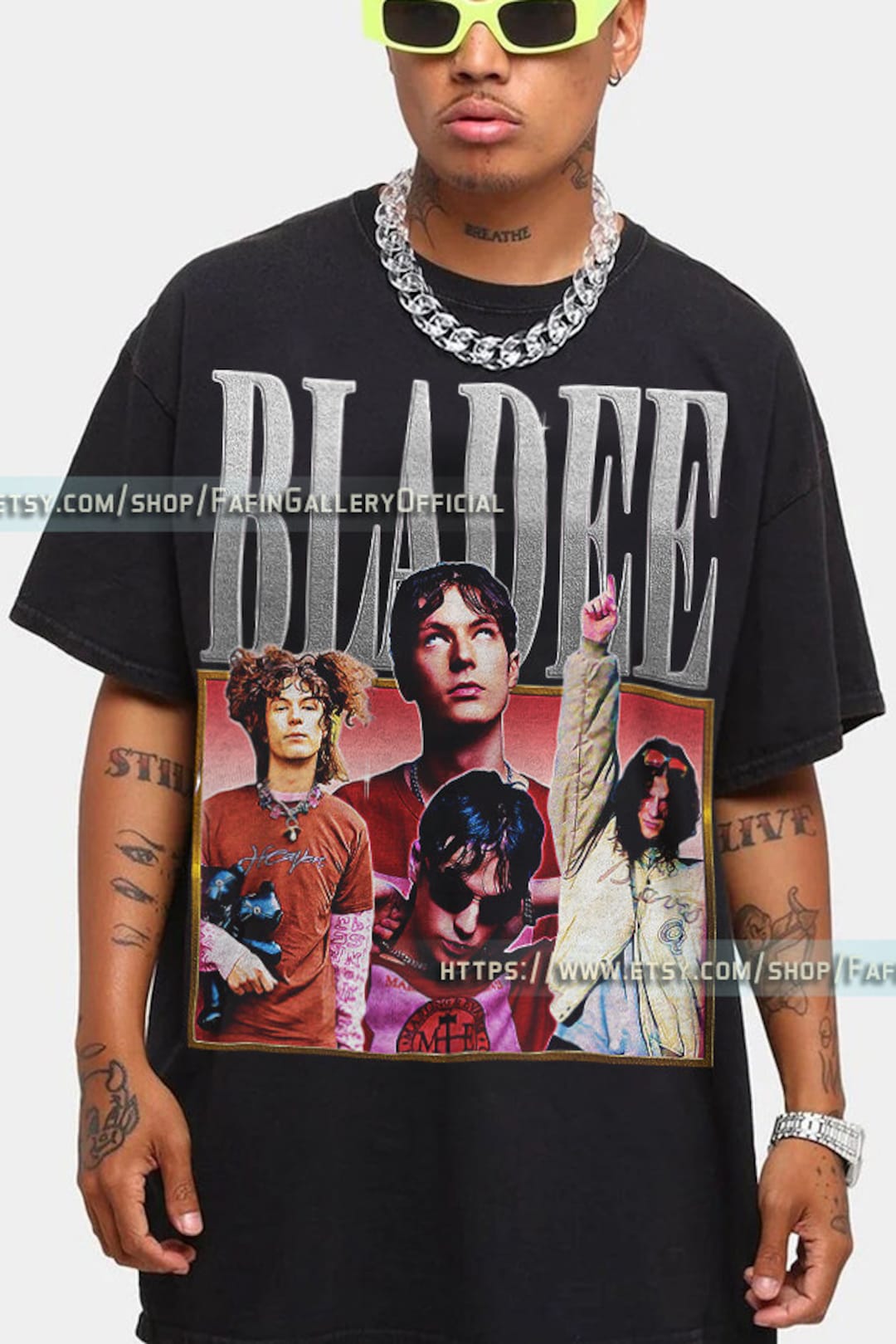 RETRO BLADEE Shirt, Bladee Vintage Shirt | Benjamin Reichwald Homage ...