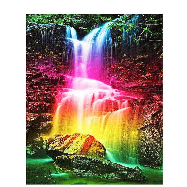 Diamond Painting Colourful Waterfall - Etsy