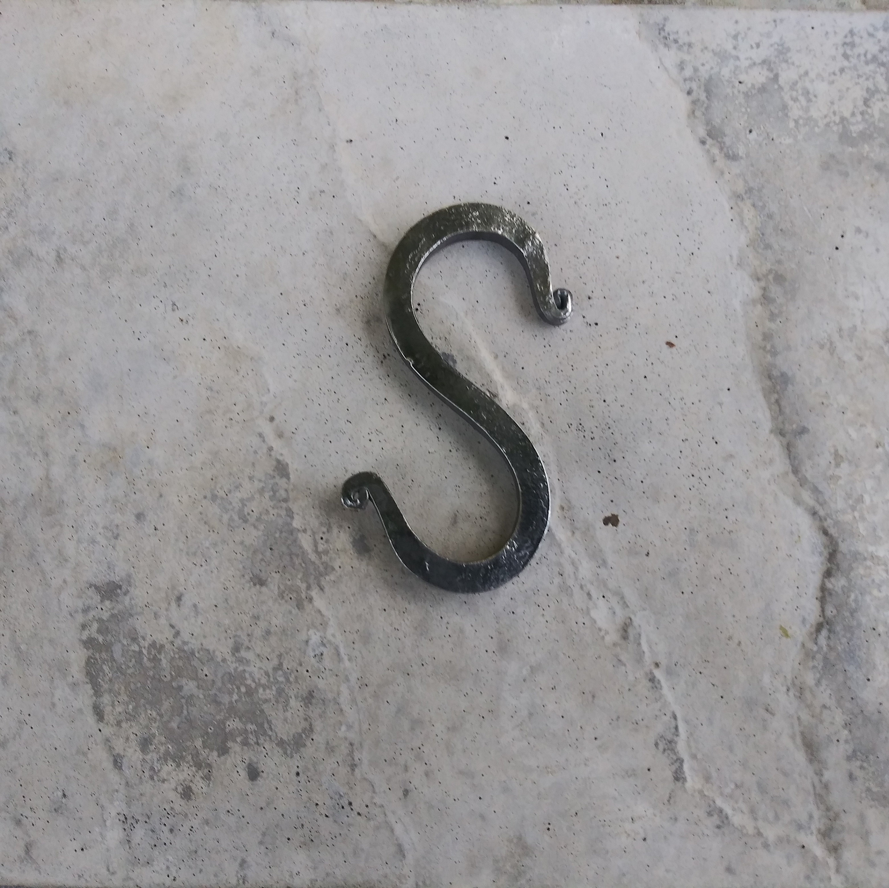 Hand Forged Square Stock Steel "s" Hook - Etsy