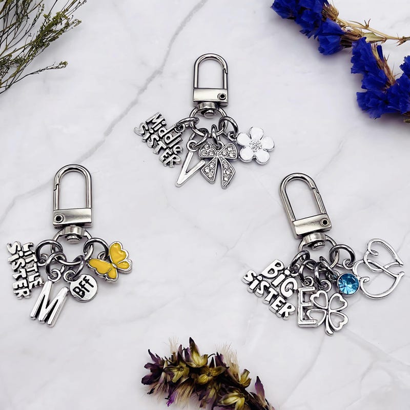 Sister Keychain - Etsy