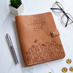 Prayer Journal for Women, Personalized Leather Prayer Notebook, Church ...