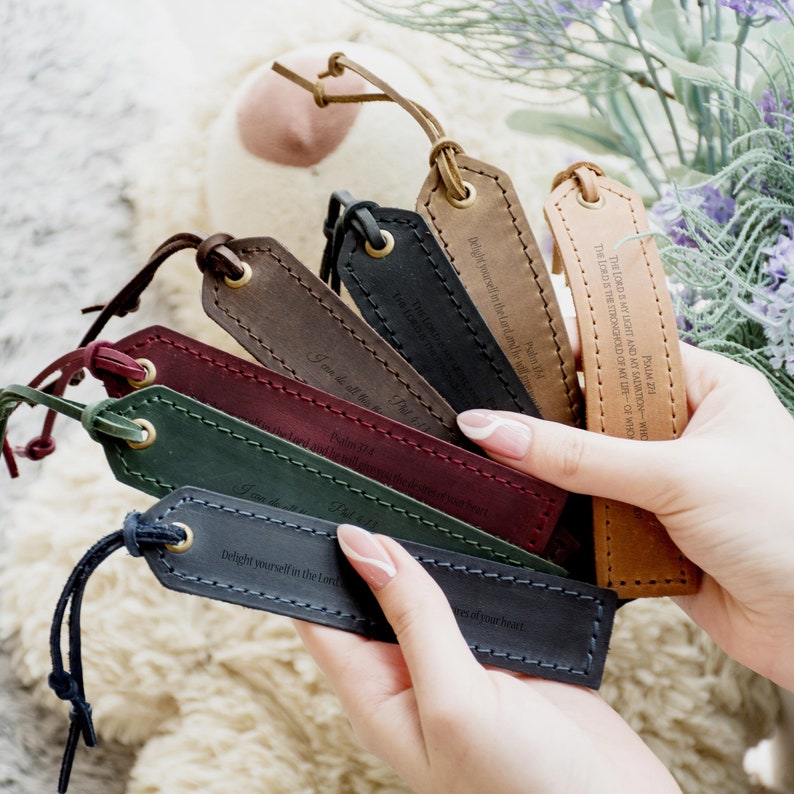 Custom Bible Bookmarks Leather Bookmark Christian Gift for - Etsy