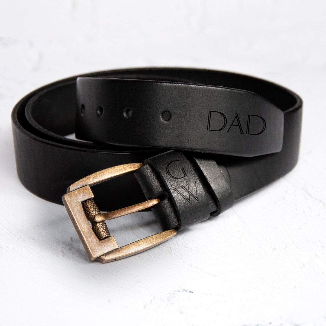 Custom Leather Belt, Genuine Leather Men Belt, Personalized Secret ...