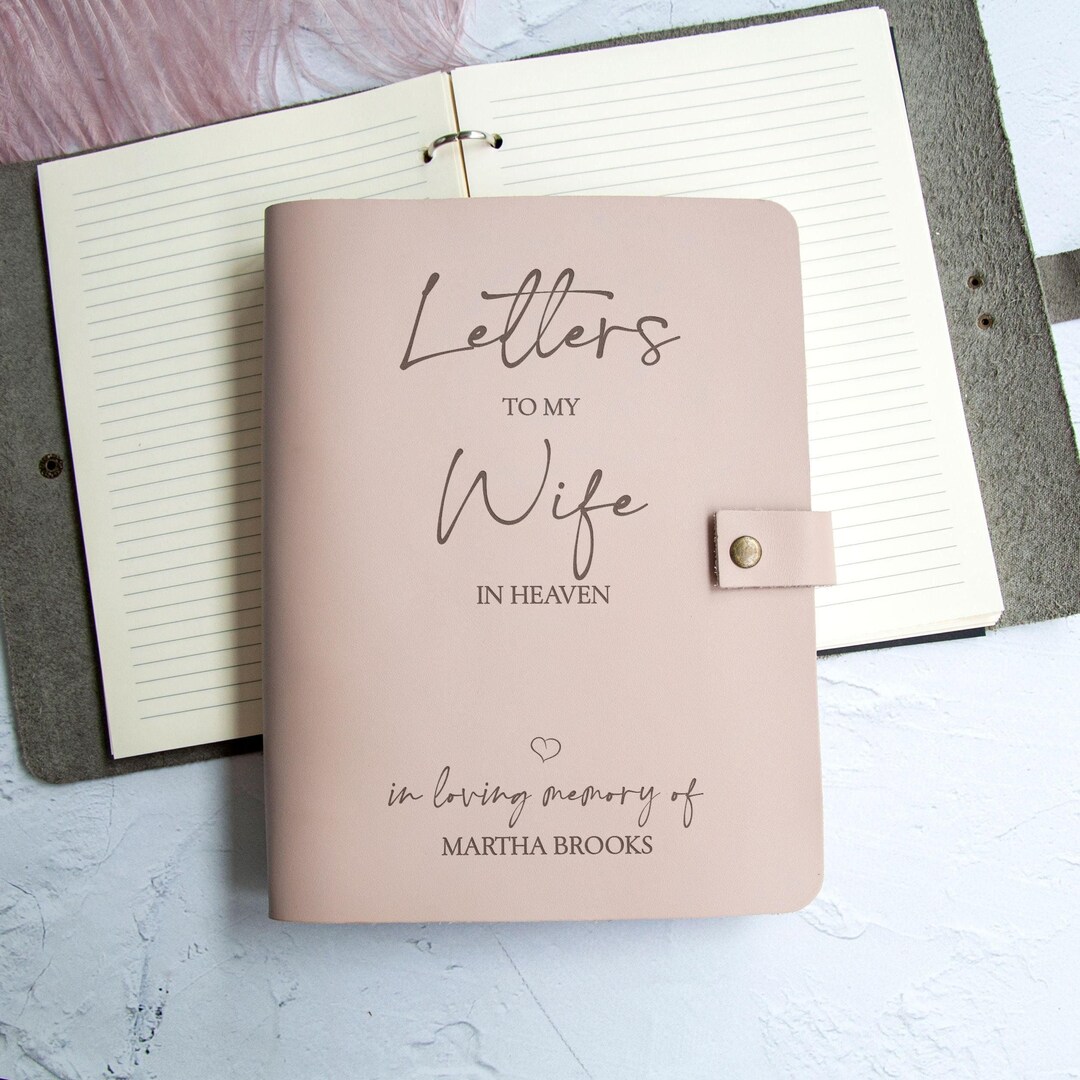 Wife Memorial Journal, Loss of Wife Grief Journal, Letters to Wife in ...