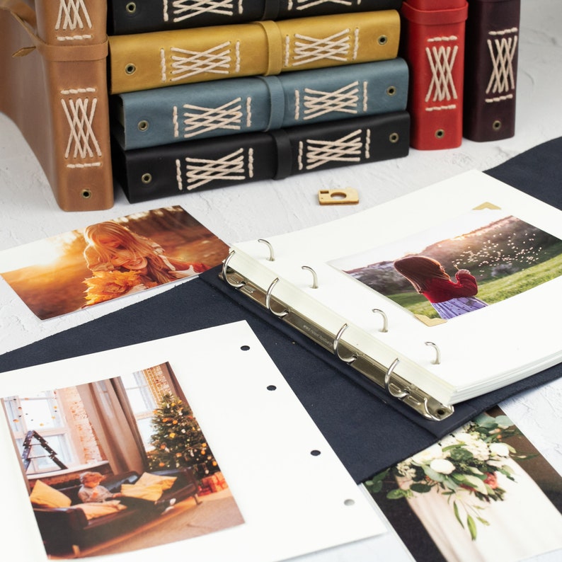 Leather Wedding Album Family Photo Album Personalized Travel - Etsy