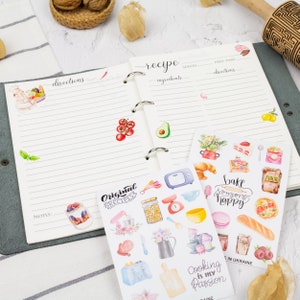 Add-on Self-adhesive Recipe Tab Labels - 16 Categories of Dishes + 8 ...