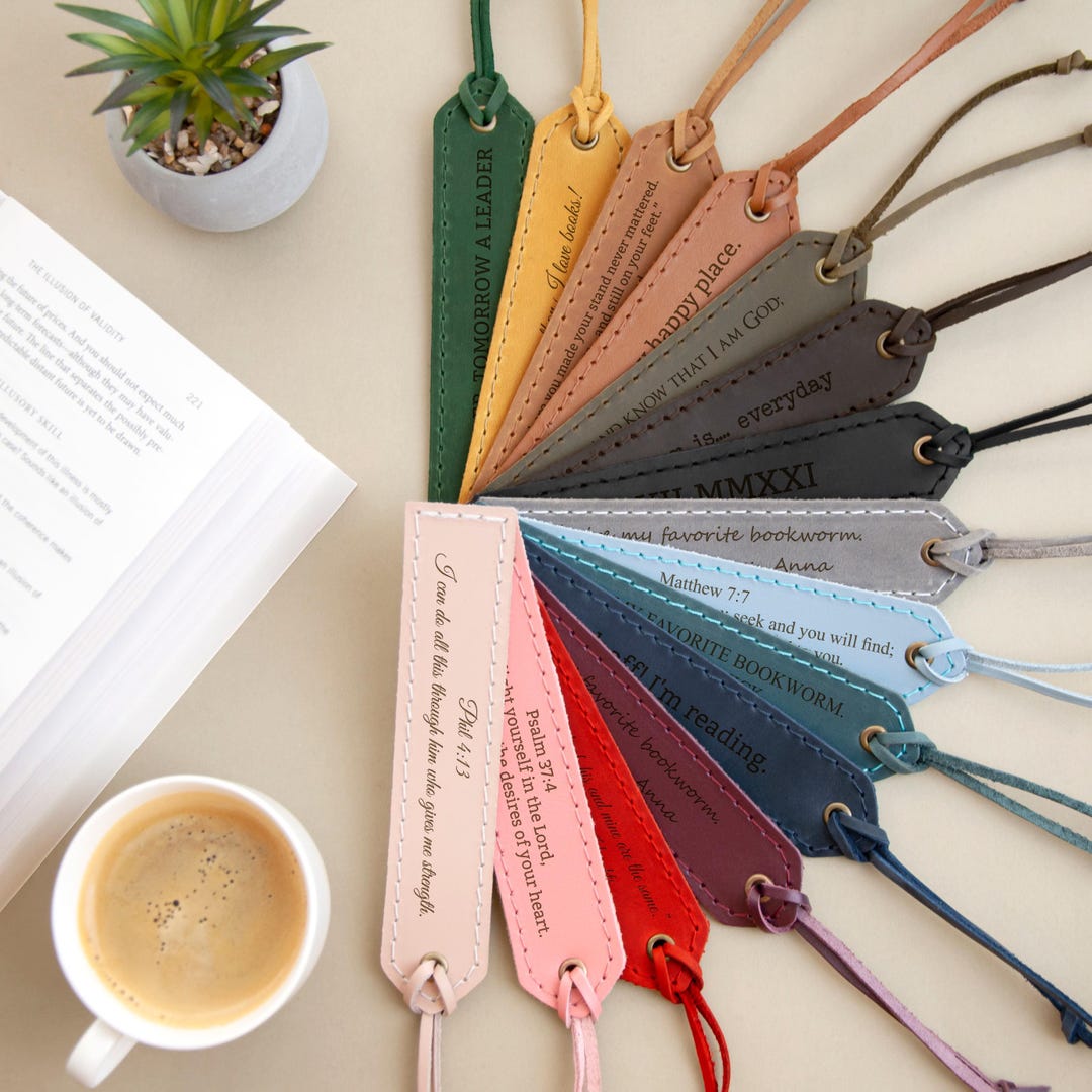 Custom Bible Bookmarks, Leather Bookmark, Christian Gift for Men Women ...