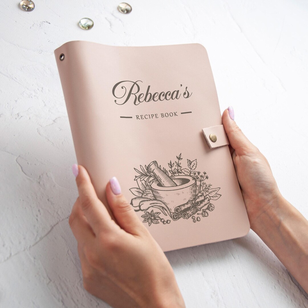 Personalized Recipe Book Custom Recipe Book Blank Cookbook Leather ...