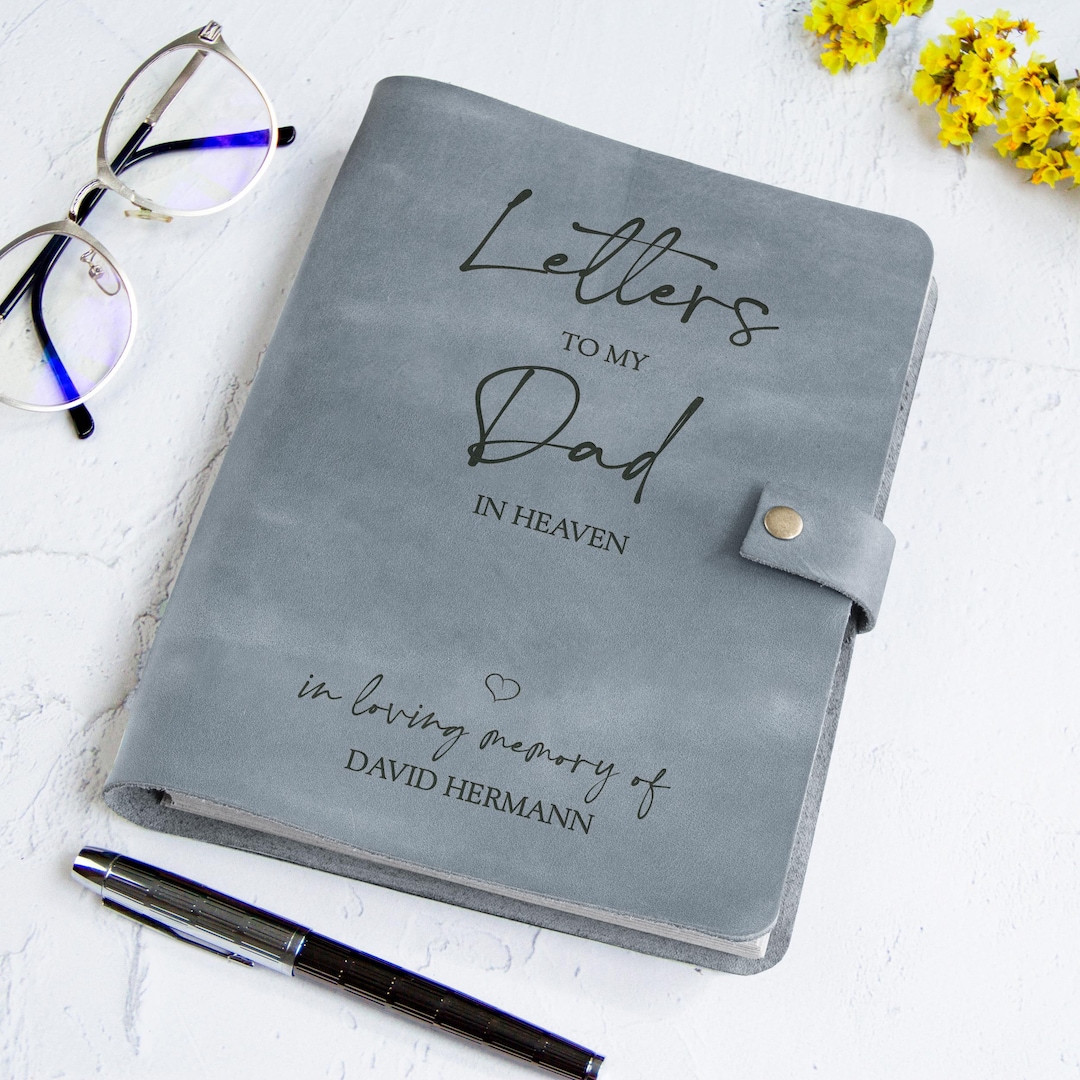 Loss of Father Grief Journal, Letters to Dad in Heaven, Personalized ...