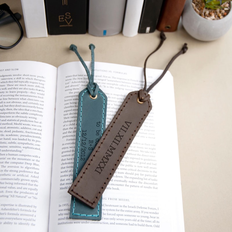 Monogrammed Bookmark - Etsy