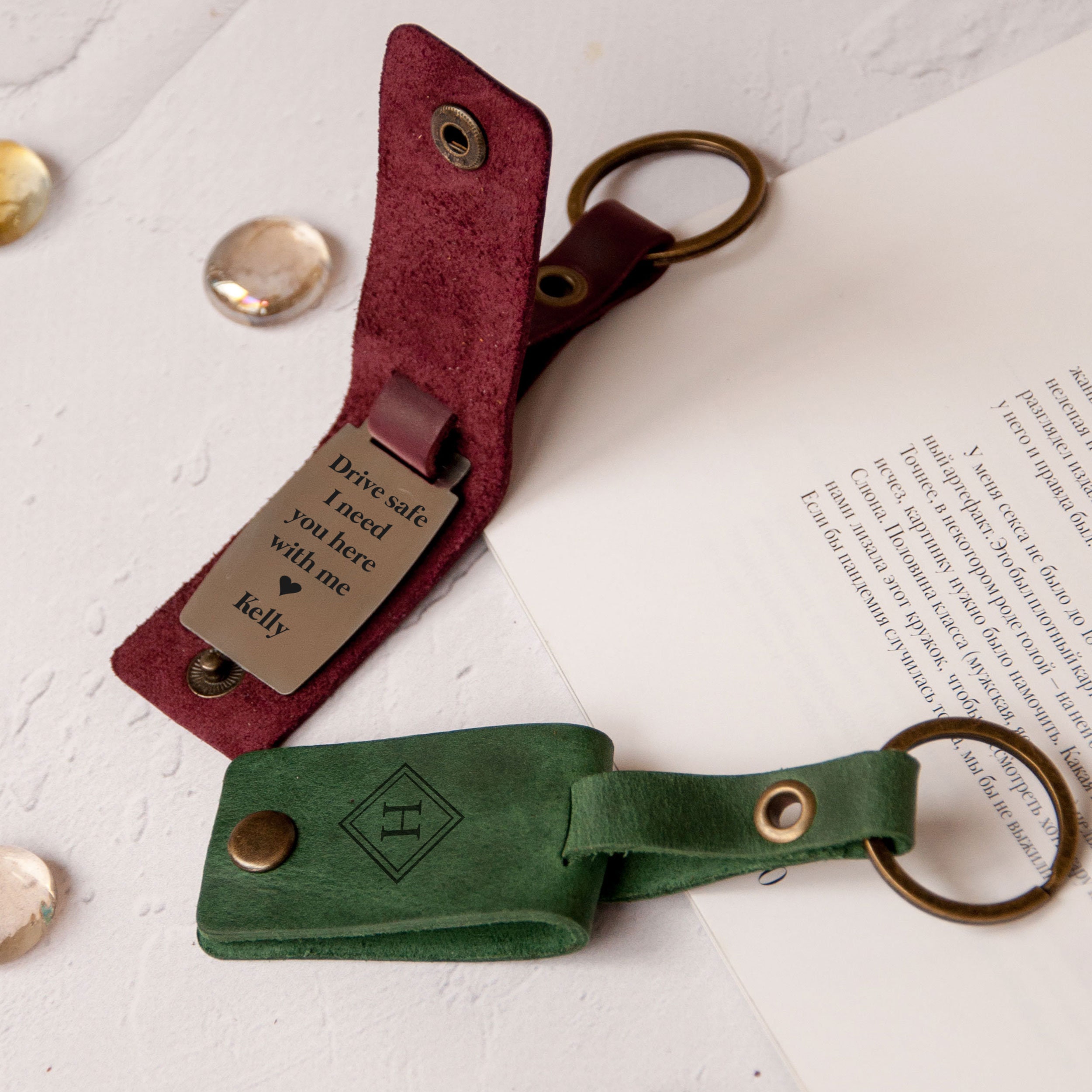 Drive Safe Keychain Personalized Photo Keychain Double Sided | Etsy