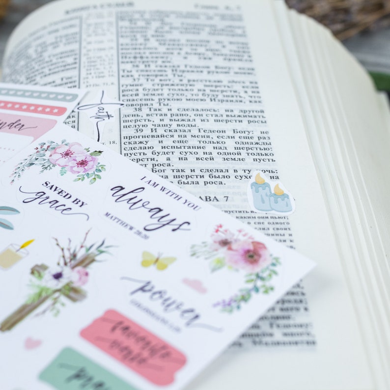 Add-on Bible Journaling Stickers Christian Stickers Bible - Etsy