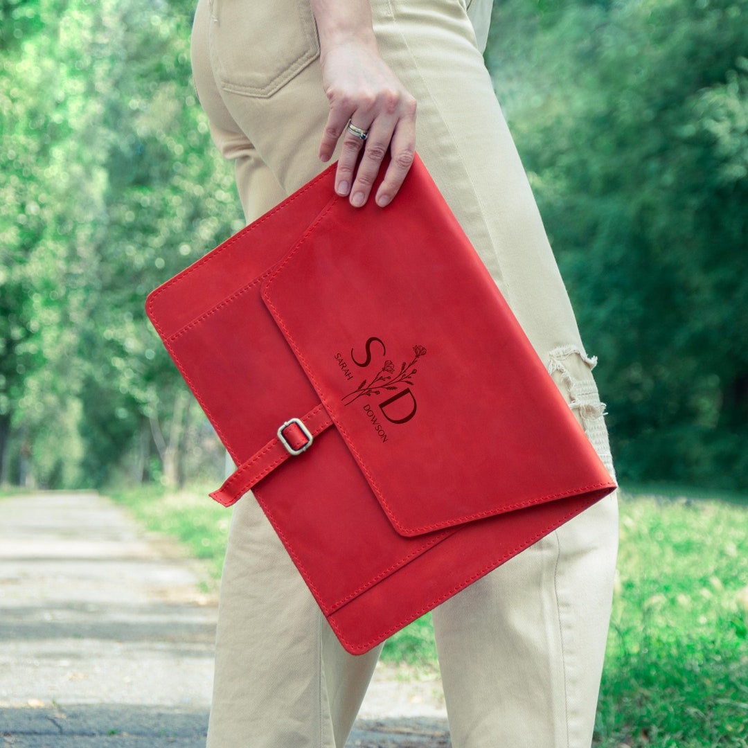 Personalized Leather File Folder Custom Leather Portfolio Leather ...