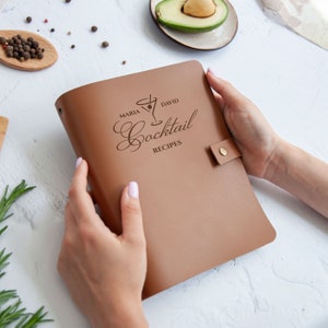 Personalized Cocktail Recipe Book Drink Recipe Book, Bartender Gift ...