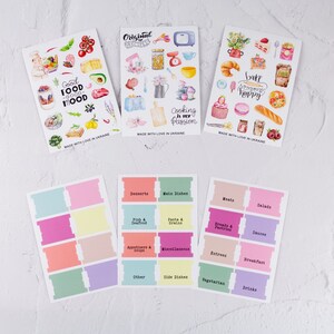 Add-on Self-adhesive Recipe Tab Labels - 16 Categories of Dishes + 8 ...