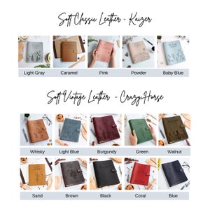 Leather Recipe Book Binder 4 Ring Sheet Protectors Personalized Family ...