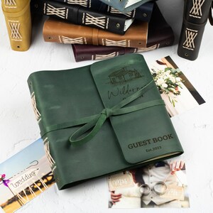Leather Cabin Guest Book, AIRBNB Welcome Book, Hotel Sign in Book ...