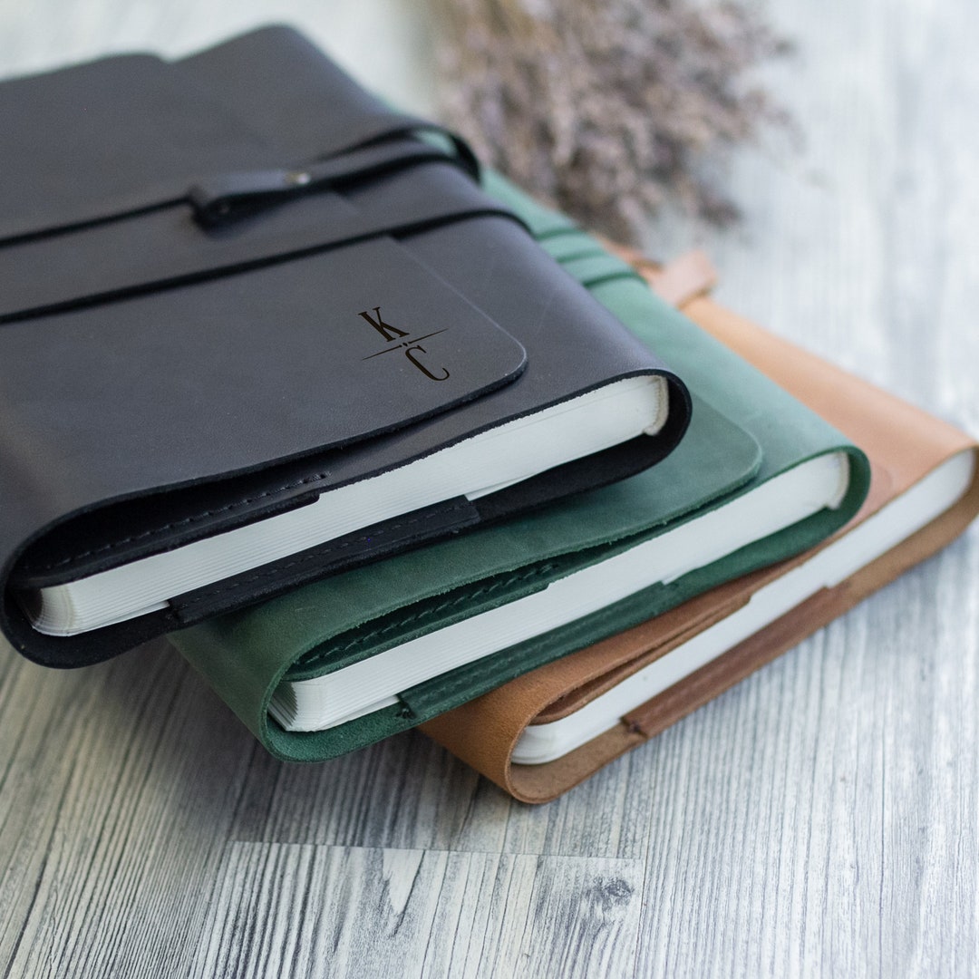 Custom Leather Journal Refillable, Personalized Leather Notebook ...