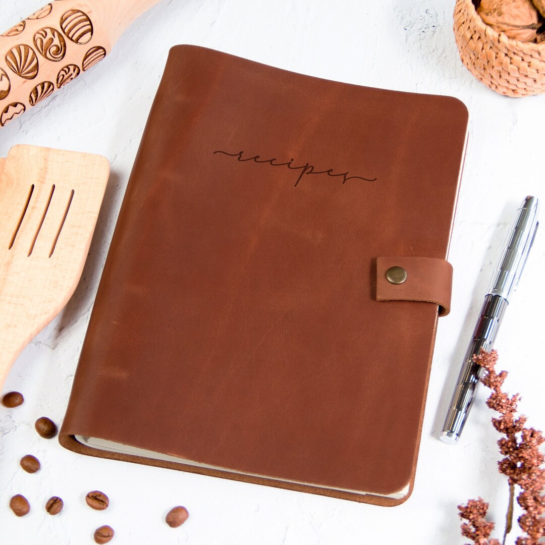 Custom Recipe Book Leather Recipe Binder Family Cookbook - Etsy