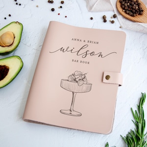 Personalized Cocktail Recipe Book - Drink Recipe Book, Bartender Gift ...