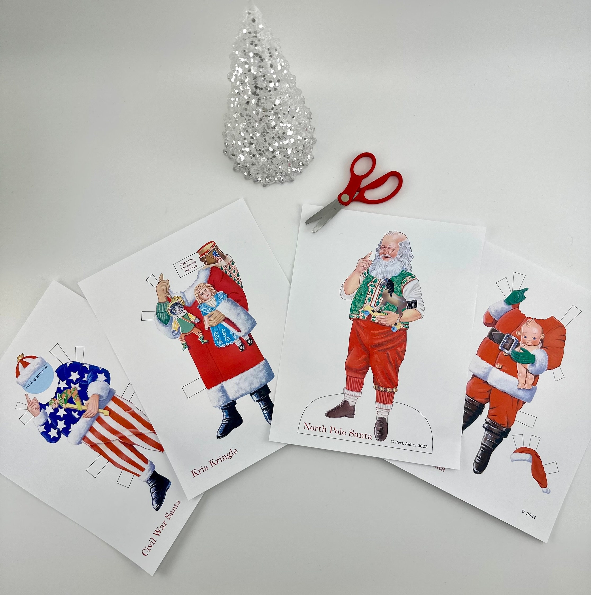 Santa Claus Paper Doll - Instant Download - Christmas DIY Craft ...
