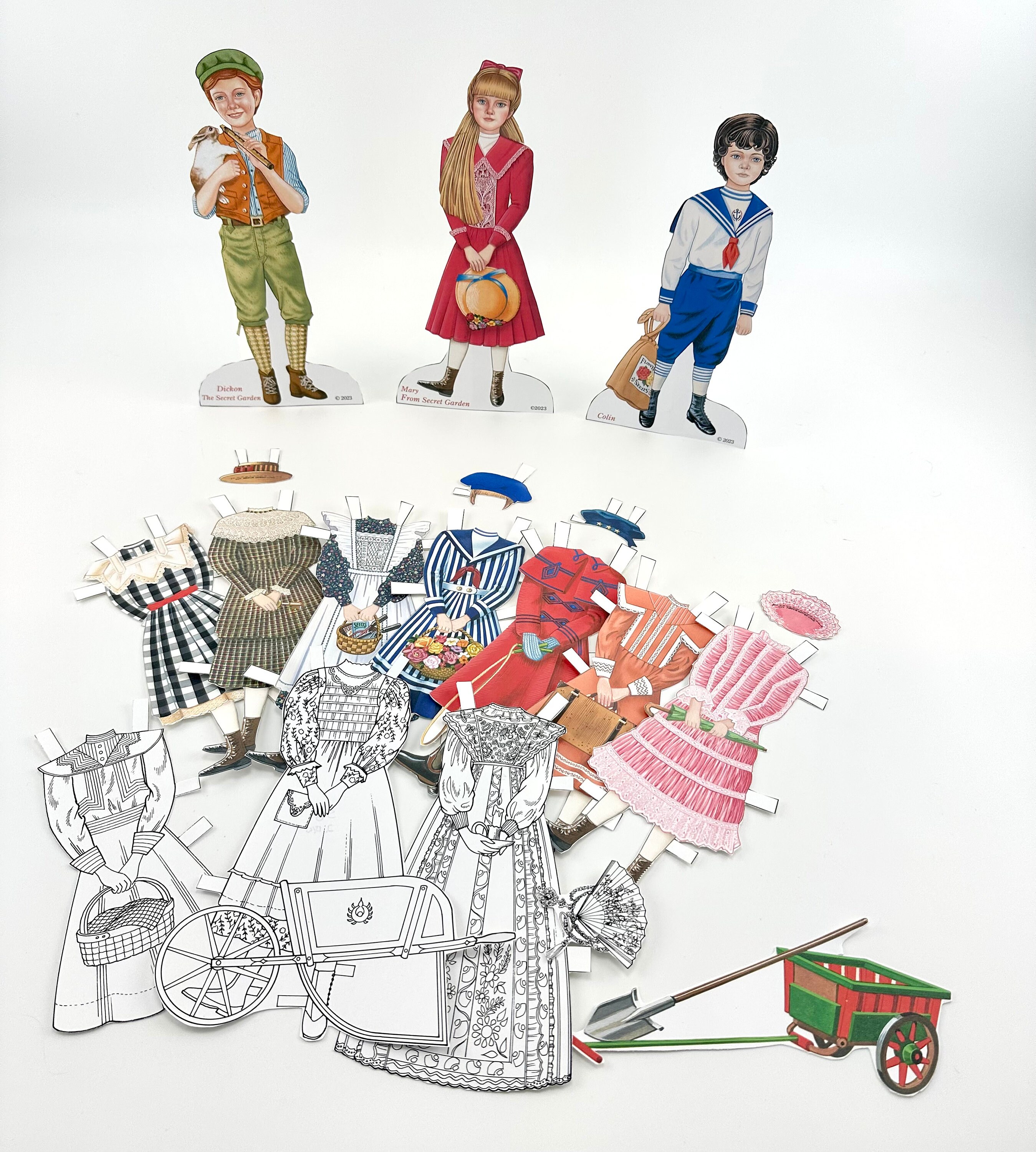 Secret Garden Paper Doll Set – Classic Literature Inspired (instant ...